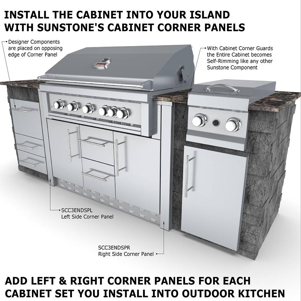 46" Sunstone Gas Grill Base Cabinet - Item No. SAC46GLPCD