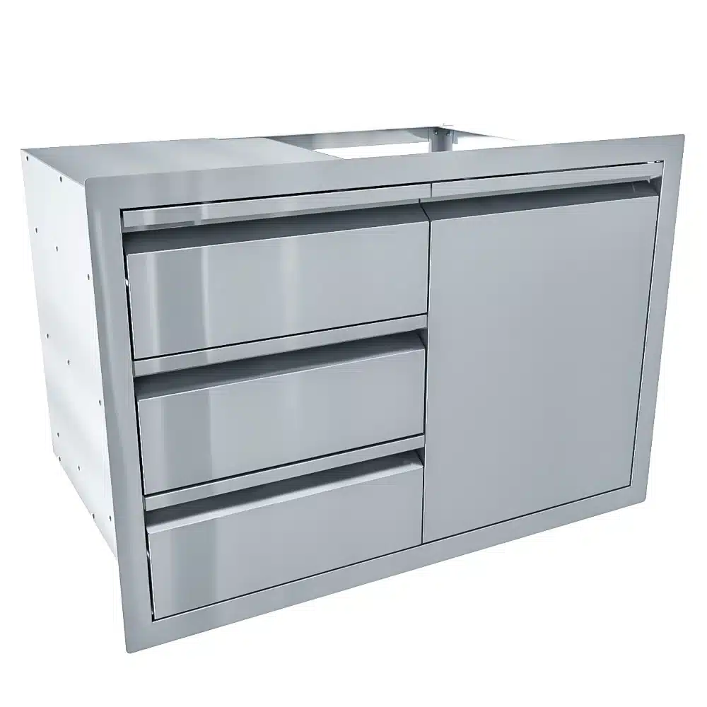 Aruba Series 30" Triple Drawer Door Combo -ARU-TDC30 - Sunstone Metal ...
