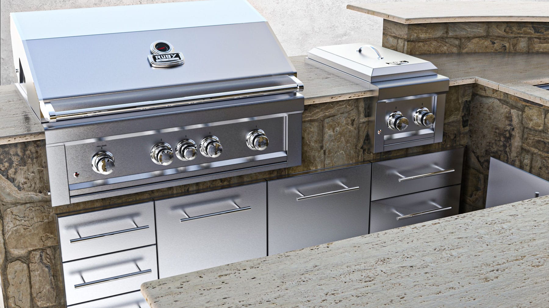 Saint Croix 8ft Bar X 9ft Island Design With Grill And Component ...